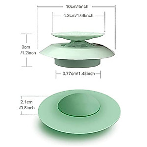 Shower Drain Stopper - Silicone Bathtub Drain Strainers, Hair Trap Hair Catcher Bathtub Drain Stopper Protectors Cover Easy to Install and Clean Suit for Bathroom Bathtub and Kitchen 5 Pack