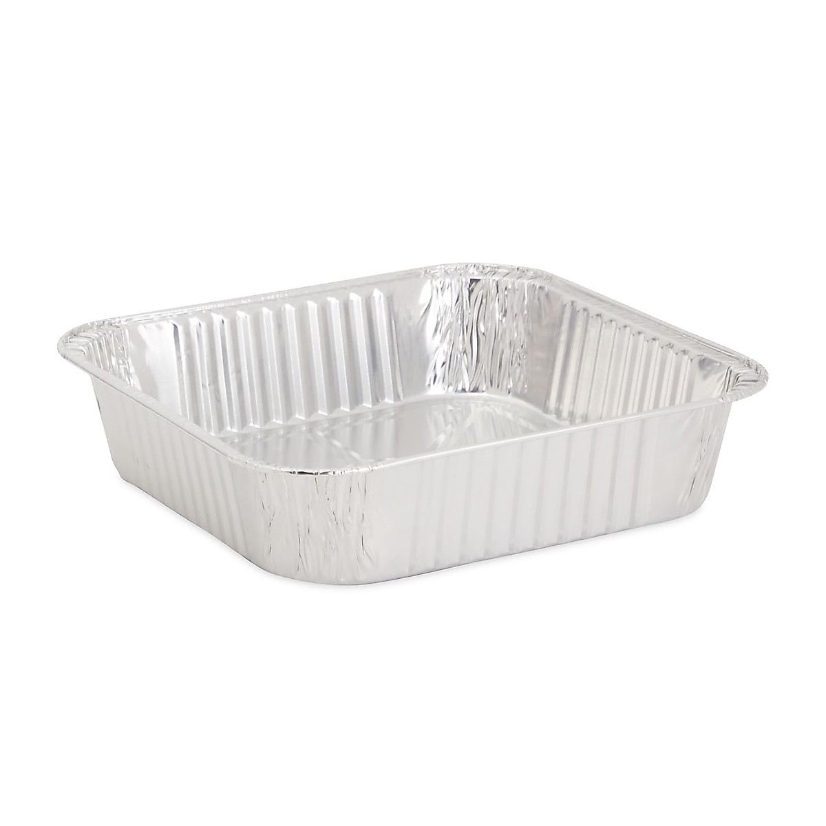 Stockroom Plus 50 Pack 8x8 Disposable Aluminum Foil Pans for Baking, Square Trays for Meal Prep