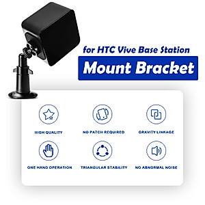 Annrybor Wall Mount 1/4 Screw Mini Bracket for HTC Vive/Valve Index/Vive PRO Base Station, Universal Metal Wall Mount Bracket for VR Rift Sensor