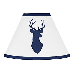 Sweet Jojo Designs Navy and White Woodland Deer Boys Baby Childrens Lamp Shade