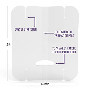 Diaper Dawgs Cloth Diaper Sprayer Splatter Shield with Gusset Stretcher + Laundry Mitts | Perfect for Rinsing Cloth Diapers and More! | Small, Ergonomic Design Prevents Splattering