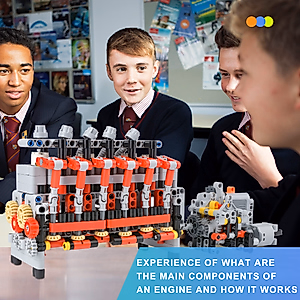 6 Cylinder L6 Engine Model Building kit Set Hobby DIY STEM Toy for Kids & Adults with Guide 500+ Pieces, Toy Building Set, Build Your own Engine That Runs, Mini Engine