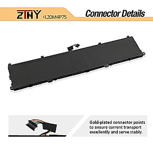 ZTHY L20M4P75 L20D4P75 Laptop Battery Replacement for Lenovo ThinkPad P1 Gen 4 20Y3 20Y4 / P1 Gen 5 / ThinkPad X1 Extreme 4th Gen 20Y5 / X1 Extreme Gen 5 Series SB11B79215 SB11B79216 15.48V 90Wh 4Cell