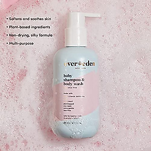 Evereden Baby Shampoo and Body Wash 8.5 fl oz. | Clean and Natural Baby Care | Non-toxic and Fragrance Free | Plant-based and Organic Ingredients