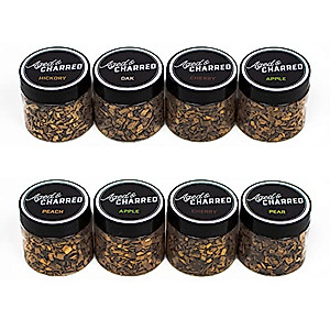 Save 10% on Wood Chips Bundle for Cocktail Smoker Kit: Variety + Fruit 8-Pack for Whiskey Bourbon Smoking Kits and Smoker Tops by Aged & Charred