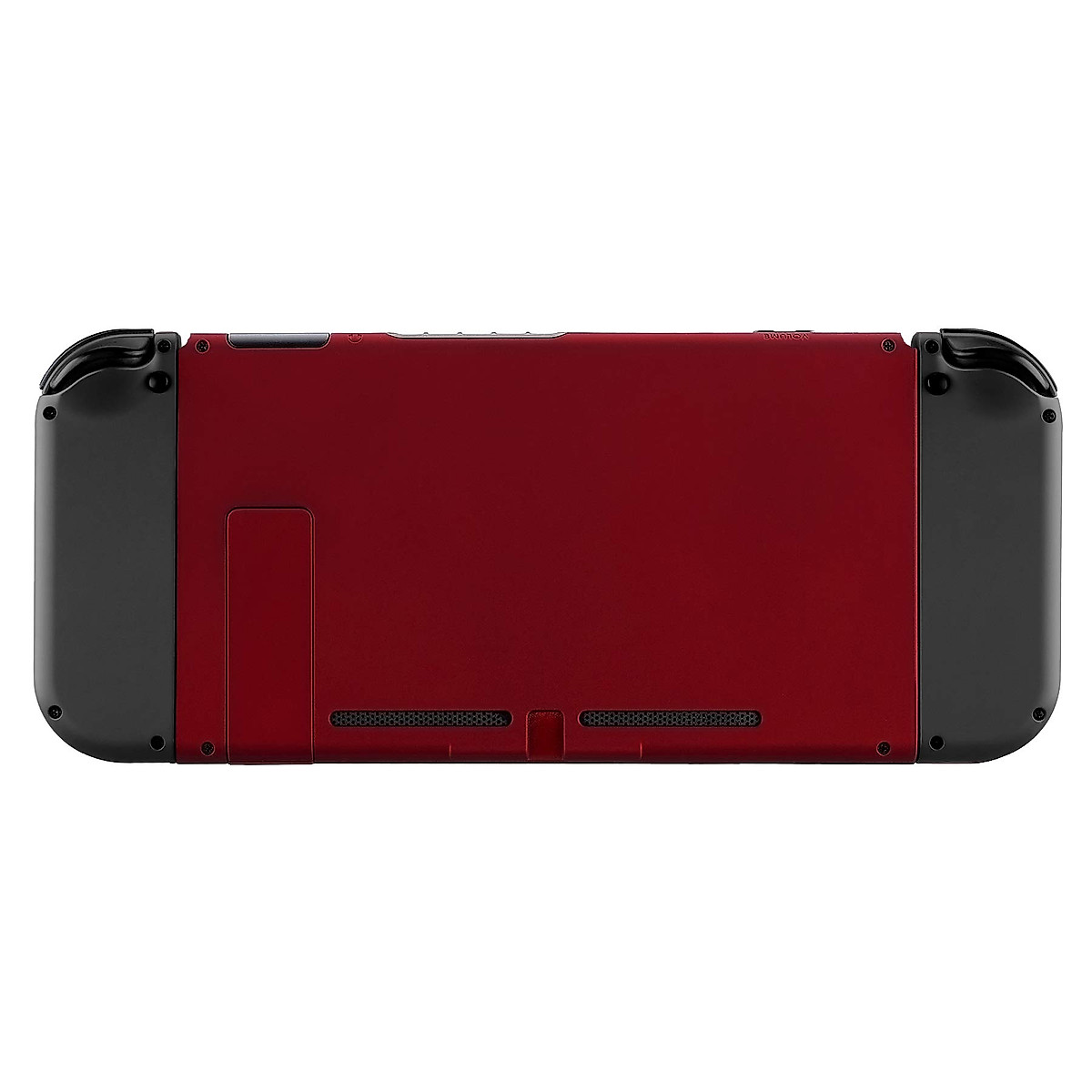 eXtremeRate Soft Touch Grip Red Console Back Plate DIY Replacement Housing Shell Case for Nintendo Switch Console with Kickstand – JoyCon Shell NOT Included