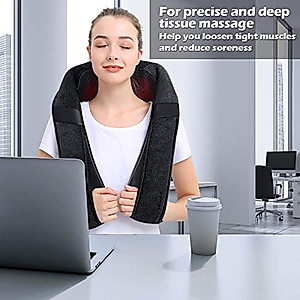 Mirakel Neck Massager, Shiatsu Back Neck Massager with Heat, Electric Back Massager, Neck Massager Pillow for Neck, Back, Shoulder, Foot, Leg, Muscle Pain Relief, Shoulder Massager - Graduation Gifts
