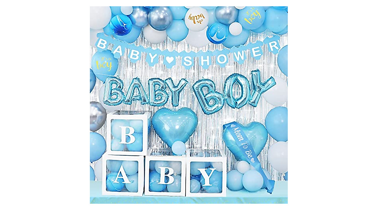 Blue Baby Shower Decoration with Balloons & Themes