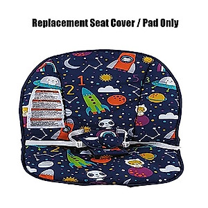 Replacement Part for Fisher-Price Baby Bouncer - GPN10 ~ Replacement Seat Cover/Pad ~ Fun Space Ship Print