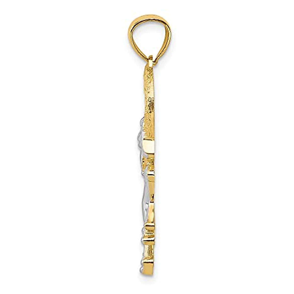 IceCarats 14K Yellow Gold Frog Heart Necklace Love Pendant Charm Only