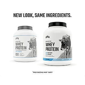 Levels Grass Fed 100% Whey Protein, No Hormones, Unflavored, 5LB
