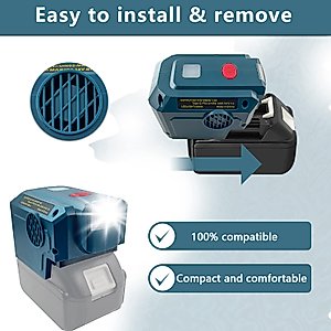TPDL for Makita Powered Inverter Generator 200W, DC 18v to 110v AC Output, Portable Power Source USB Charger Adapter, for Makita 18v Power Station with LED Light