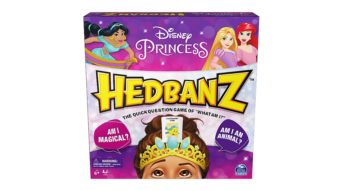 Disney Hedbanz Game Bundle with Frozen & Princess Characters for Kids 6+