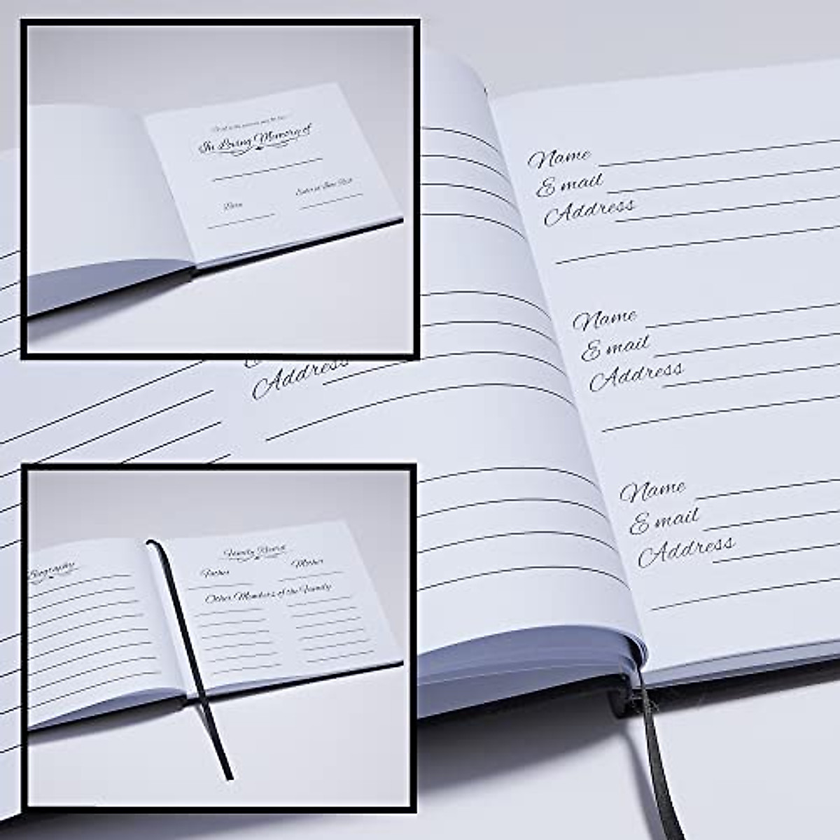 SAMKEDOO Funeral Guest Book | Funeral Book | Guest Book for Funeral | Celebration of Life | Funeral Guest Book for Memorial Service | Celebration of Life Guest Books | Share a Memory Cards