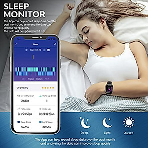 Smart Watch for Men Women,Blood Glucose Smartwatch with Blood Pressure Heart Rate Monitor 1.88" Touch Screen Bluetooth Watch (Make/Answer Call),IP67 Waterproof Smart Watch for Android iOS Phones Black