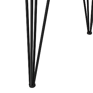 Christopher Knight Home Chana Industrial Faux Live Edge Square Dining Table, Natural / Black