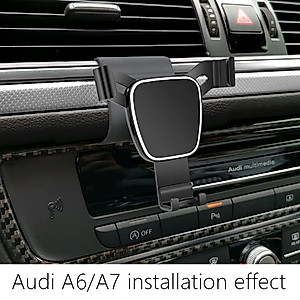 LUNQIN Audi 2012-2018 A6 A7 S6 S7 RS6 RS7 Allroad Car Phone Holder Auto Accessories Navigation Bracket Interior Decoration Mobile Cell Phone Mount