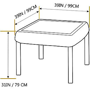 4-Legged Automatic Mahjong Table with 36mm Numbered Tiles (Green+Blue) Hard Tabletop Cover Chinese/Filipino/American Style All Fit No More Shuffling,More Rounds
