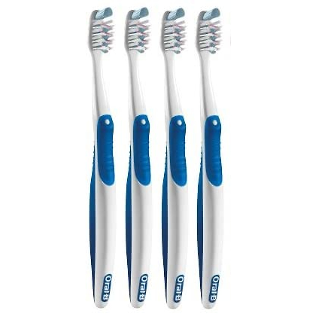 Oral-B Cross Action Gentle Clean Manual Toothbrush 35 Extra Soft (Colors Vary) - Pack of 4