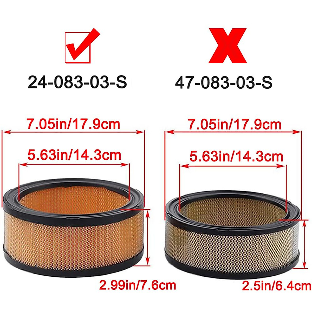 Hippotech 24-083-03-S 2408303 Air Filter Tune Up Kit with 24 083 02-S Pre Cleaner 52 050 02-S Oil Filter for Kohler 2408303 CV18-CV25 CH730-CH740 CV675-CV740 CH18-CH25 18HP-25HP Engine Lawn Mower