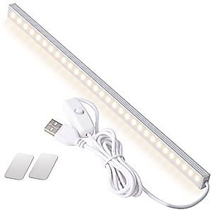 DWEPTU Kitchen Lights Closet Lights LED Stick on Lights Under Counter Light Fixtures with USB Powered LED Light Bar for Room Under Counter Lighting Work Tables Student Dormitory…