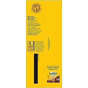 belVita Cinnamon Brown Sugar Breakfast Biscuits, Value Pack, 12 Packs (4 Biscuits Per Pack)