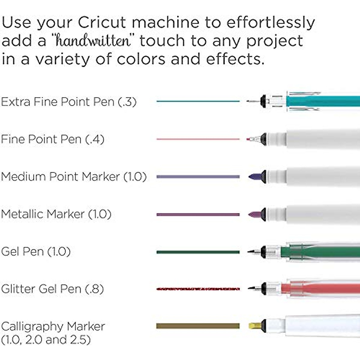 Cricut Black Pen Set, Multicolor 5 Count