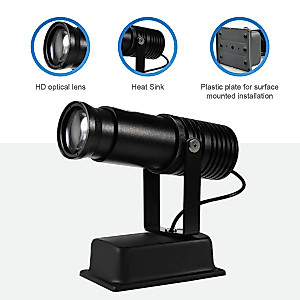 Logobos 20W LED GOBO Logo Projector Stage Effect Light Static Manual Zoom Custom GOBO for Hotel Wedding Company Bar