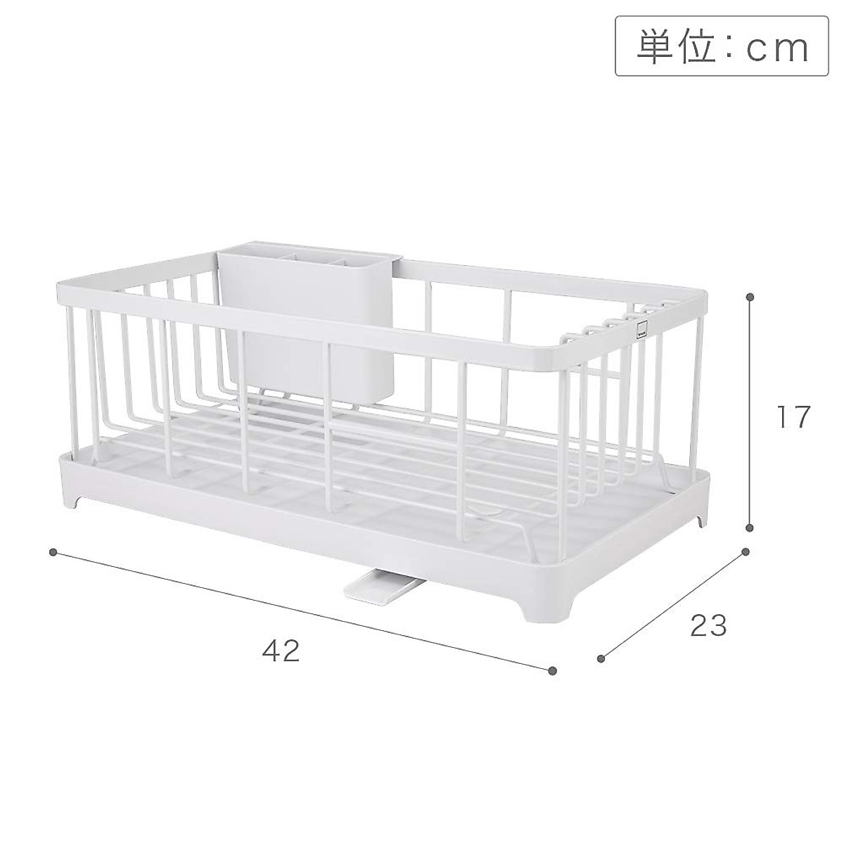 YAMAZAKI Alloy Steel home 2875 Wire Dish Drainer Rack, One Size, White