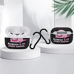 Blobfish Love Airpods Case Cover for Apple AirPods Pro Cute Airpod Case for Boys Girls PC Hard Silicone Protective Skin Airpods Accessories with Keychain