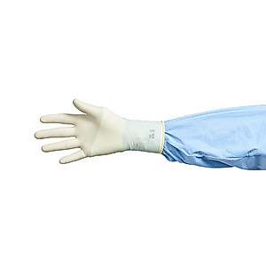 HALYARD Surgical Gloves Latex Sterile Individually Wrapped Pairs Powder Free Medical Disposable Gloves, 8.7 mil, Size 5.5 XS, Cream, SGL65055 (Box of 50 Pairs - 100 Total)