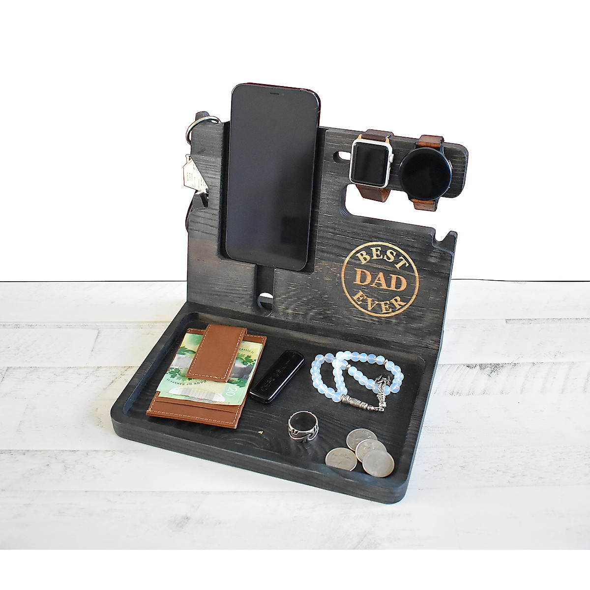 Father’s Day Gift from Daughter, Groomsmen Gift, Charging Station, Docking Station, Desk Organizer, Personalized Gift for Men, Unique Gift