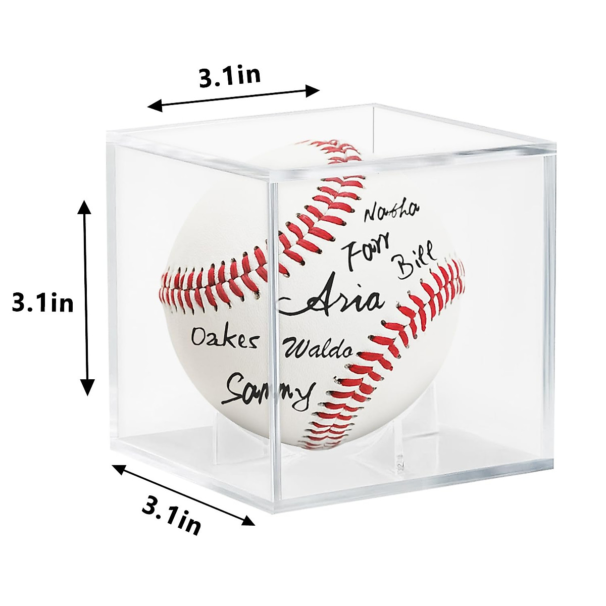 Acrylic Baseball Case for Display, UV Protected Baseball Display Cube, Autographed Baseball Clear Display Case, Baseball Display Case for Memorabilia Baseball (1PC)