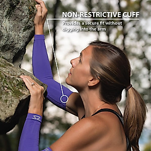 Zensah Compression Arm Sleeves - Sun, UV Protection, Thermal Regulating Sleeve, Made in USA (White, Small/Medium)