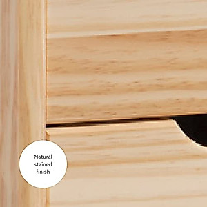 Linon Home Decor Products Corinne Six Drawer Storage, Natural Rolling Cart