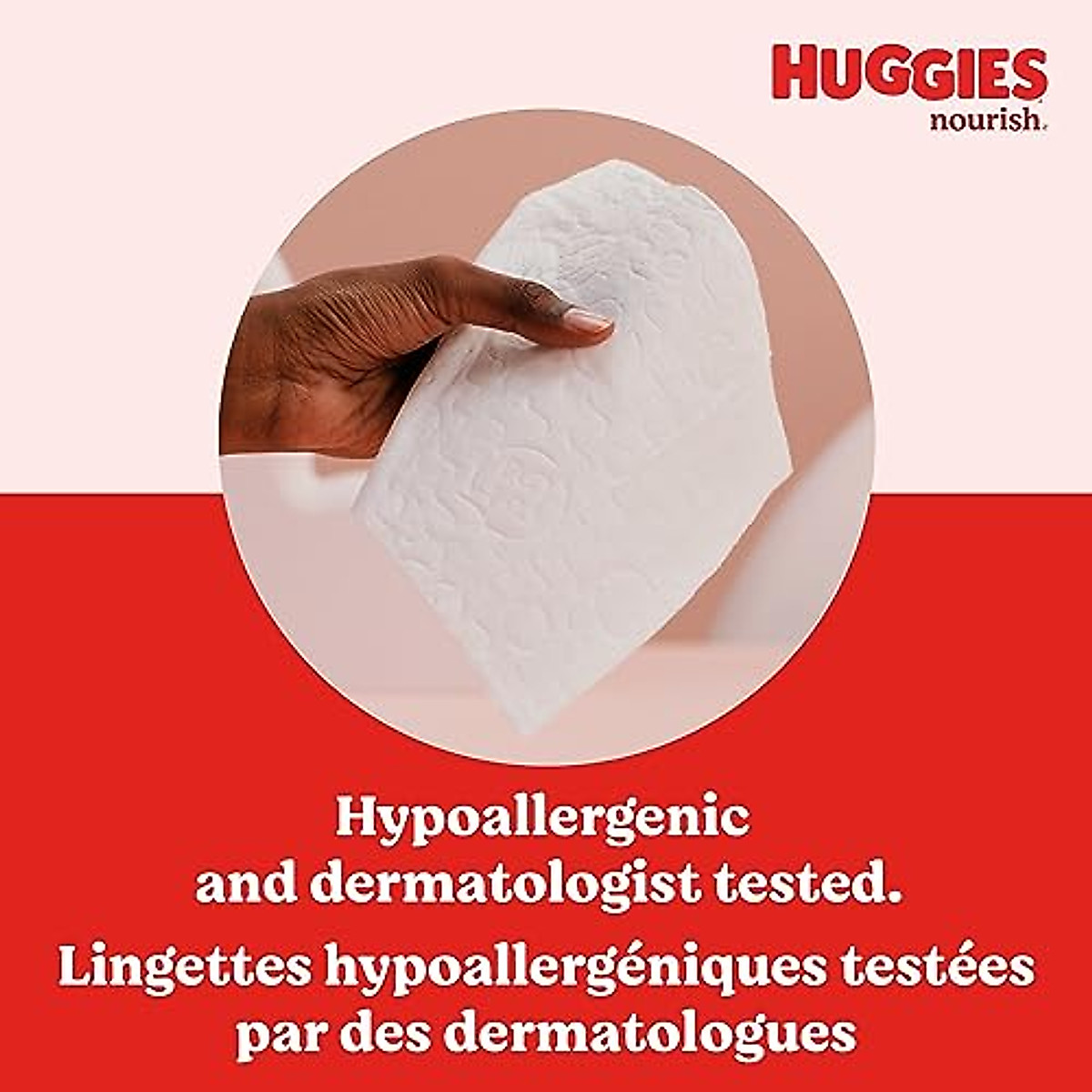 Huggies Nourish Scented Baby Wipes, 6 Push Button Packs (336 Wipes Total)