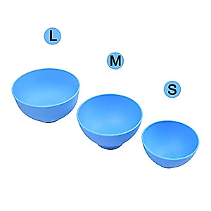 Dental Lab Rubber Mixing Bowl Plastic Spatulas for Alginate Impression Plaster Materials(6Pcs)
