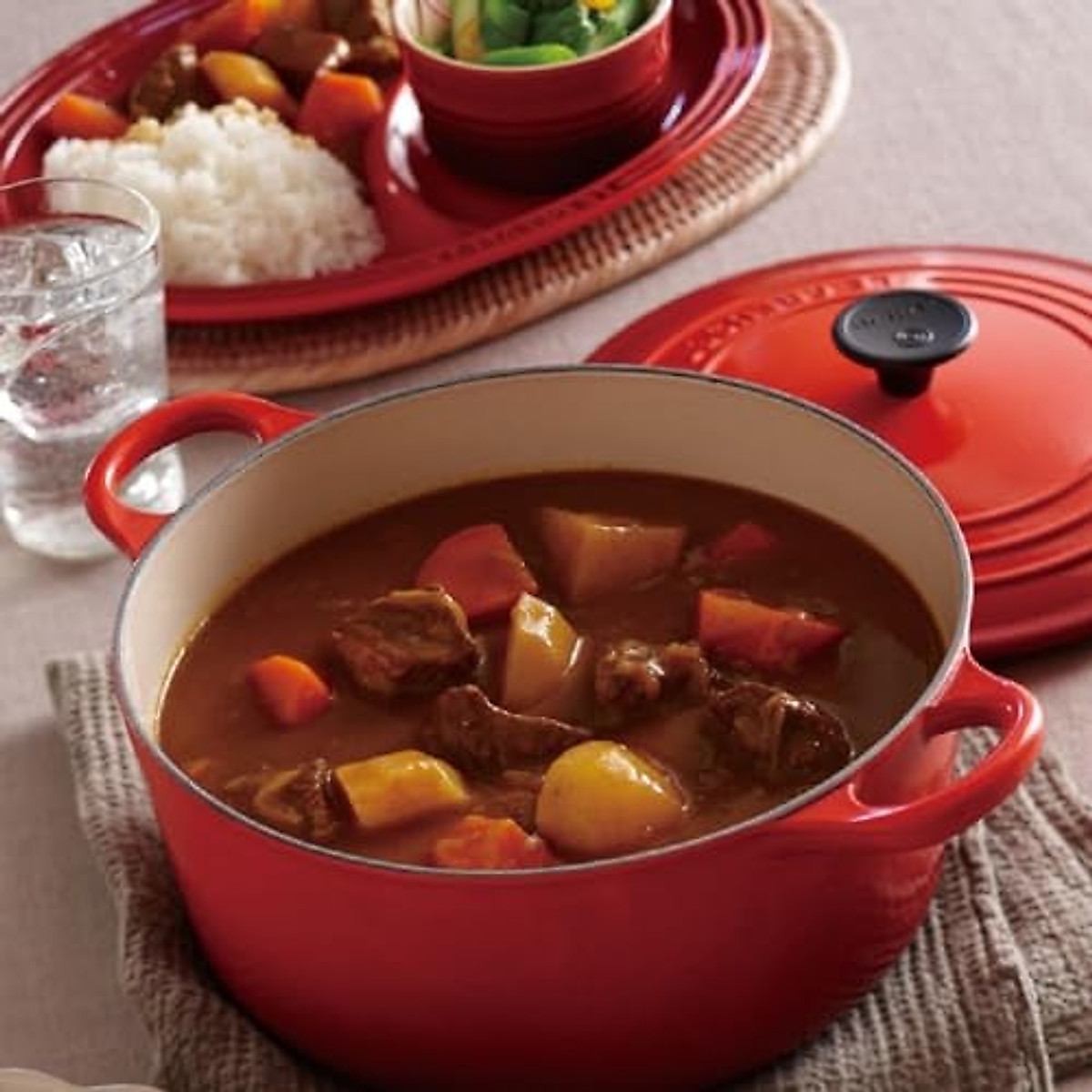 Le Creuset Enameled Cast Iron Signature Round Dutch Oven, 5.5 qt., Cerise