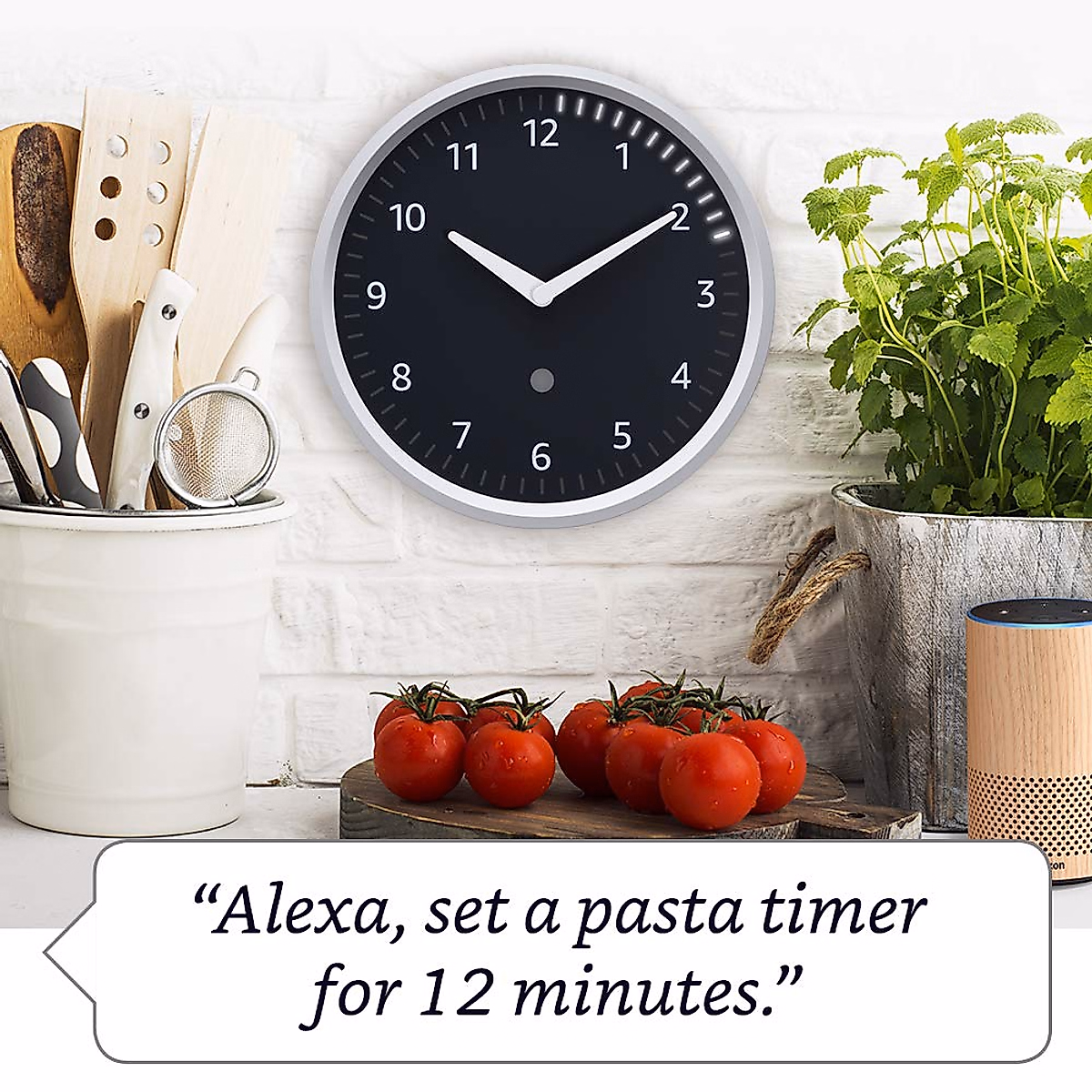 Echo Wall Clock - see timers at a glance - requires compatible Echo device