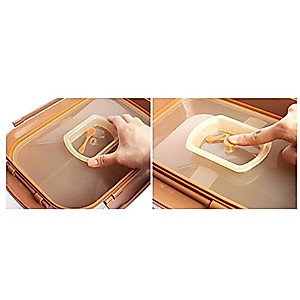 e-jen Premium Kimchi, Sauerkraut Container Probiotic Fermentation with Inner Vacuum Lid (Earthenware Brown, 1.6 gal/ 6.4L)