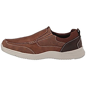 Nunn Bush Men's Conway Slip-On Moccasin Toe with Comfort Gel Loafer, Tan, 13 Wide