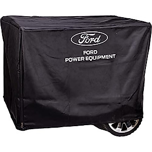 Ford Generator Cover Waterproof 31 x 21 x 23 Inch Heavy Duty Polyester Universal Generator Cover for Portable Generator 5000-12000 Watt, Black