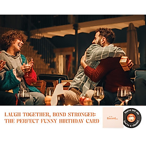 Funny Birthday Gift for Men and Women - For the Record Vinyl Birthday Card with Envelope | 30th, 40th, 50th, 60th, and 70th Birthday Gifts for Her, Him, Sister, Best Friend