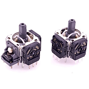 Deal4GO 2 Pack Original 3D Analog Stick Joystick Module Thumbstick Replacement for PS4 DualShock 4 Controller Grey