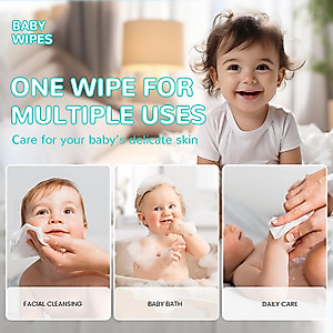 Dry Wipes - HAPPY BUM Dry Baby Wipes, Large Baby Wipes, Unscented Tissues for Sensitive Skin, 600 Count, Baby Necessities Facial Tissue, Wet and Dry Use