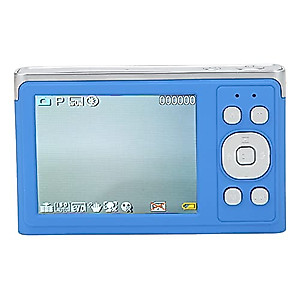 4K Digital Camera, Mini Portable 2.88in IPS HD Large Screen Children Camera Mirrorless AF Autofocus 16X Zoom 50MP Camera Macaron Style Kids Selfie Camera Christmas Birthday Gifts with LED Fill(Blue)