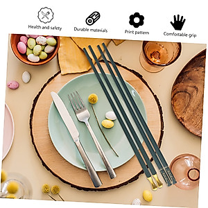 Holibanna 8 Pairs Japanese Alloy Chopsticks Japanese Chopsticks Wooden Chinese Wooden Chopsticks Chinese Chopsticks Glass Anti-slip Chopsticks Tableware Japanese-style The Pet