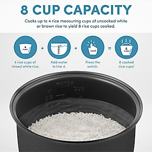 Aroma Housewares ARC-914SBD Digital Cool-Touch Rice Grain Cooker and Food Steamer, Stainless, Silver, 4-Cup (Uncooked) / 8-Cup (Cooked)