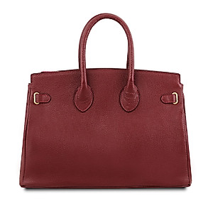 Tuscany Leather - TL Bag - Leather handbag with golden hardware - TL141529 (Red)