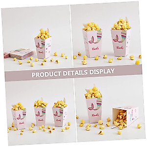 CIYODO 12pcs Boxes Mermaid Chip Box Snack Paper Cones Popcorn Containers Boxes Party Snack Container Poppin Popcorn Food Containers Boom Chicka Popcorn Snacks Container Popcorn Cartons